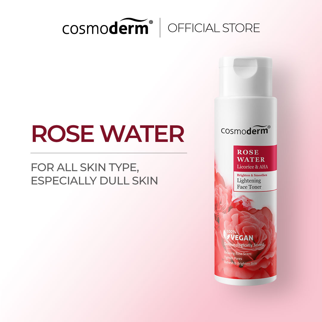 Cosmoderm Rose Water Lightening Face Toner (100ml) | Shopee Malaysia