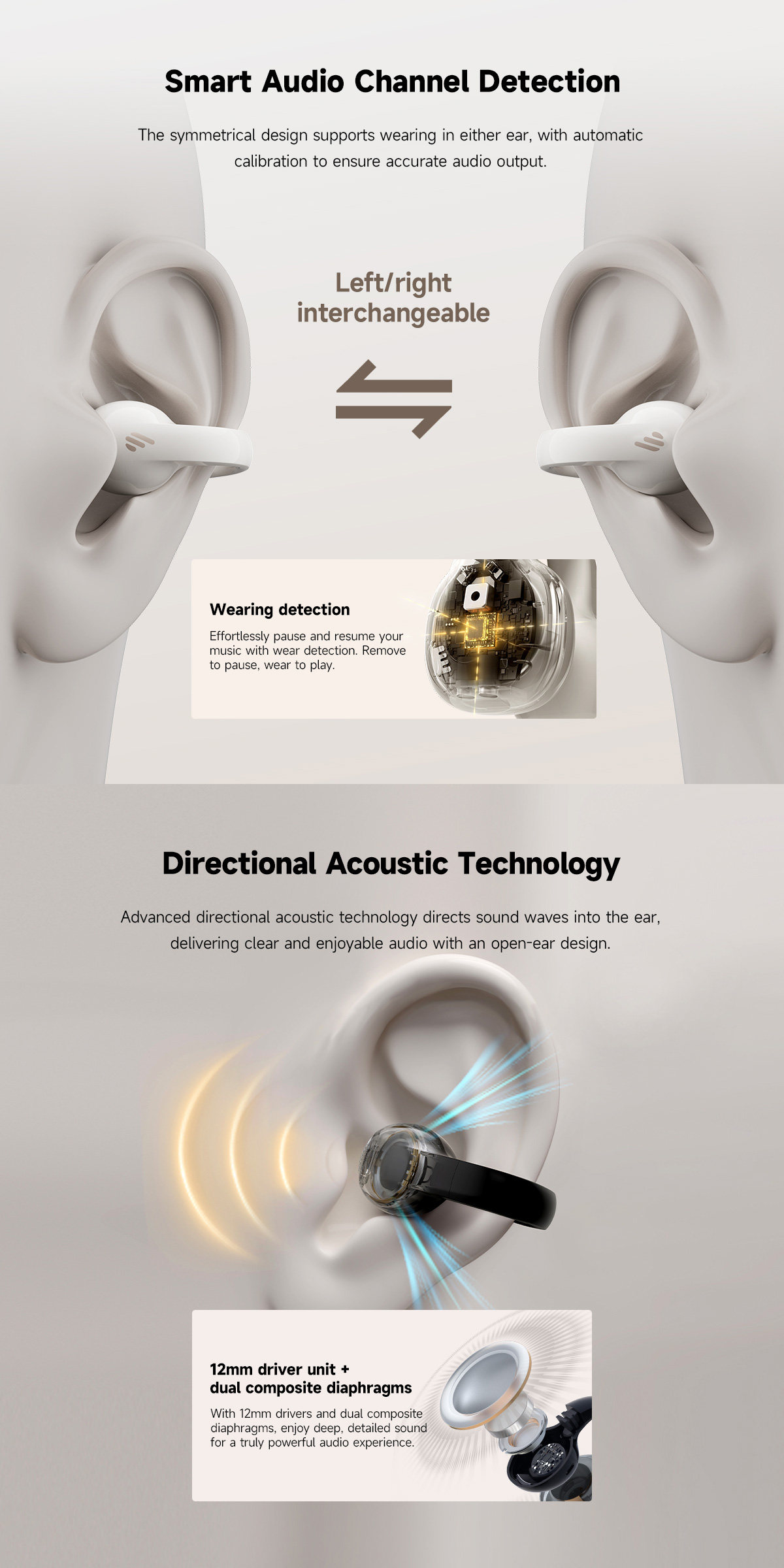 Edifier Comfo C Open-ear Wireless Sport Earphones with ConneX ...