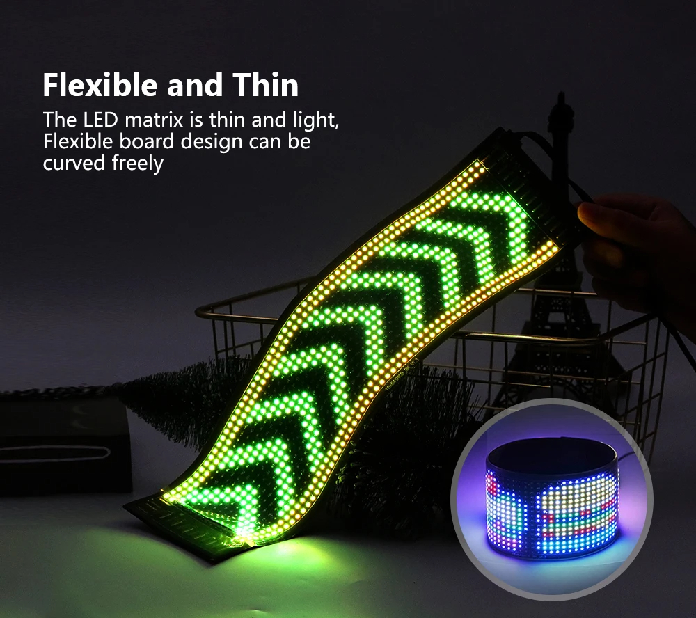 LED Matrix Pixel Panel, Scrolling Bright Advertising LED Signs ...