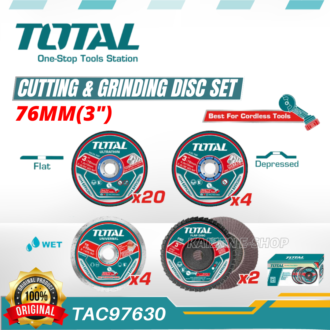 TOTAL TAC97630 Cutting & Grinding Disc Set 76mm (3") | Shopee Malaysia