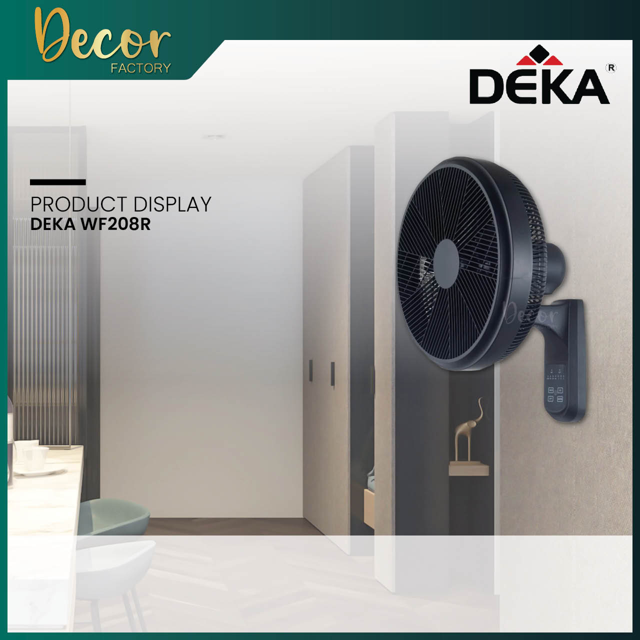 🔥NEW2024🔥 DEKA Fan DEKA WF108 WF208R 16" Wall Fan Ball Bearing Motor ...