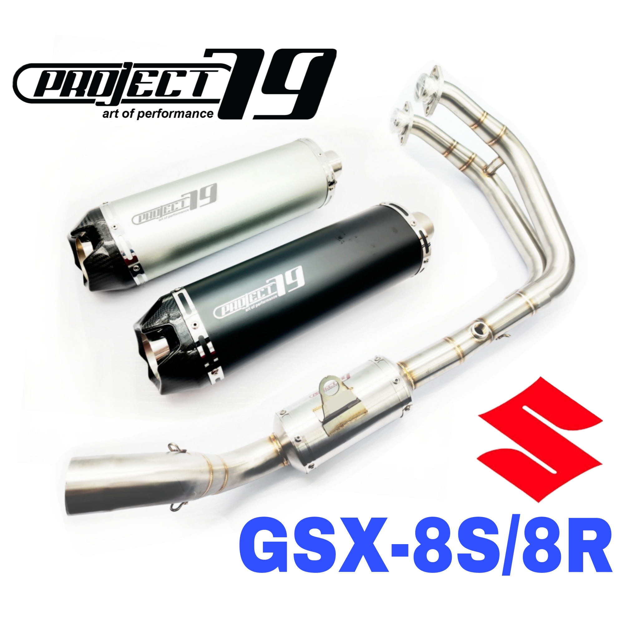PROJECT79 Exhaust Suzuki GSX 8S 8R Full System Stainless Steel Piping ...