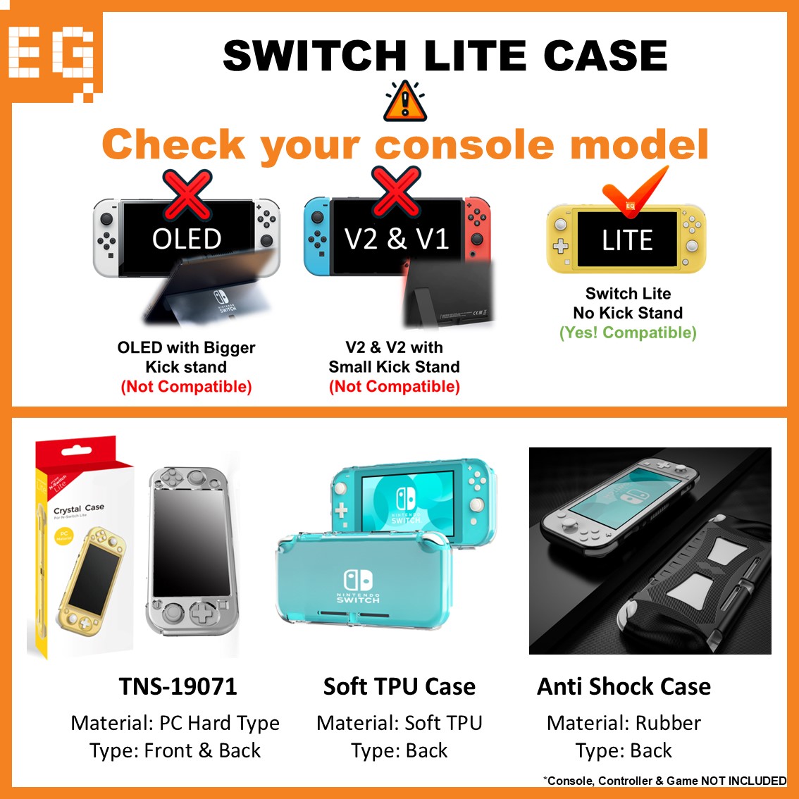 Nintendo Switch Lite Anti Shock Case Carbon Design Clear Hard Cover ...