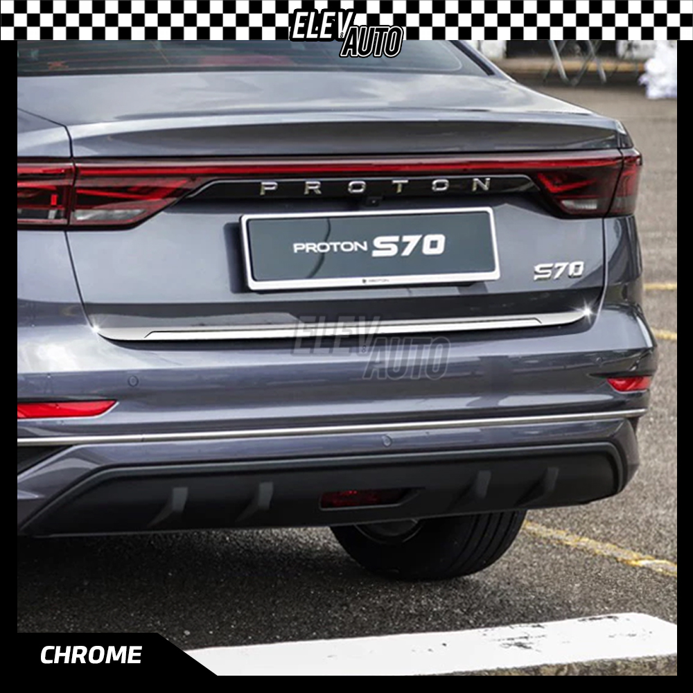 Proton S70 CHROME Rear Tailgate Lining Bar Bumper Trim Bodykit ...