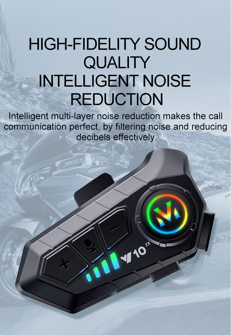 HNJ Y10 Y11 Motor Helmet Intercom Bluetooth Headset Wireless IPX6 Level ...