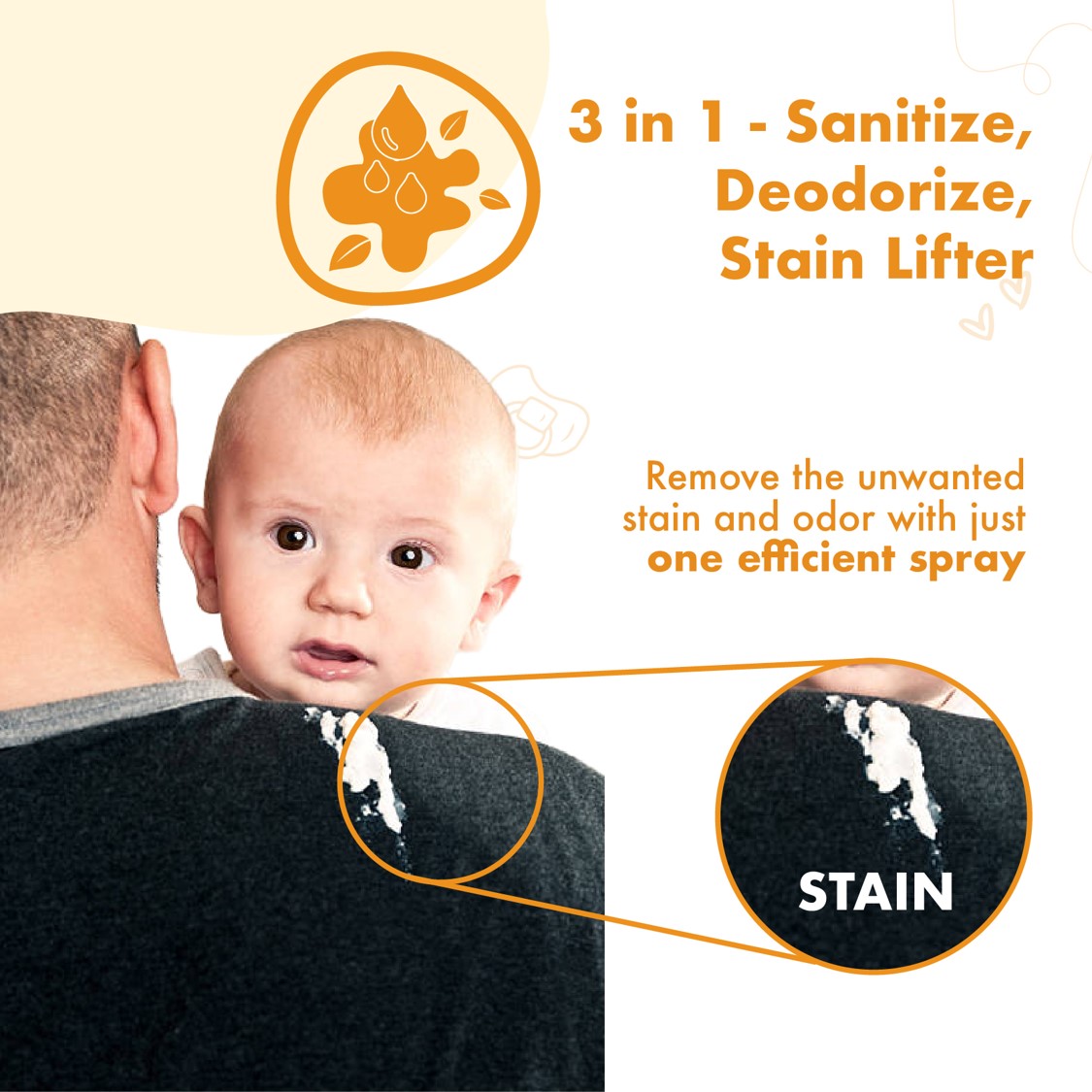 BerryC Naturalle Stain Remover 100ml, 3 in 1, Sanitize, Deodorize ...