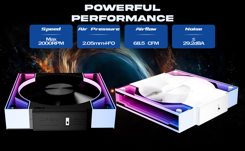 Jungle Leopard Interstellar V3 ARGB 3Pin PWM 12cm Fan / Splicing ...