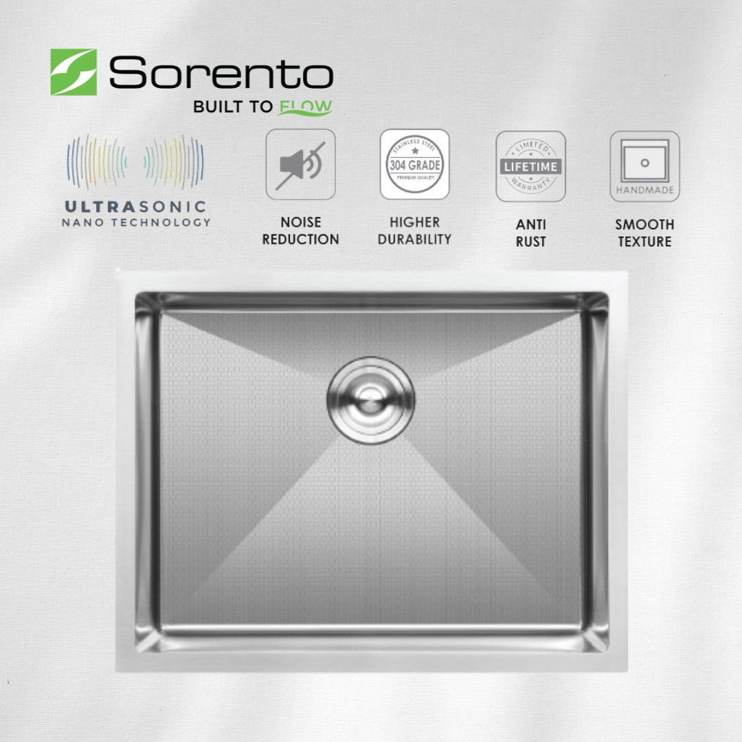 SORENTO Honeycomb Texture 600x470 Undermount Kitchen Sink Single Bowl ...