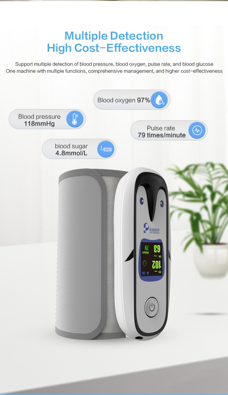 Lepu Medical Rechargeable Bluetooth Upper Arm Wearable Blood Pressure ...