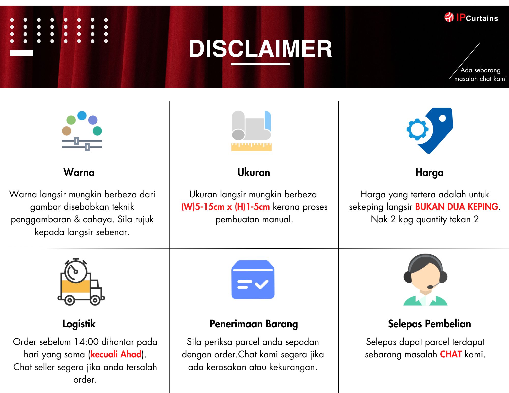 IP CURTAIN VELVET Langsir 80% Blackout Warna Burgandy Maroon Siap Jahit ...