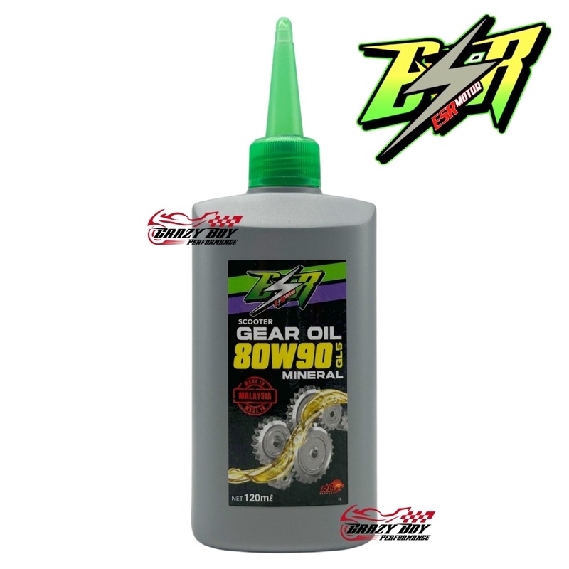 ESR MOTOR GEAR OIL SCOOTER 120ML 80W90 GLS MINIRAL MINYA GEAR SCOOTER ...
