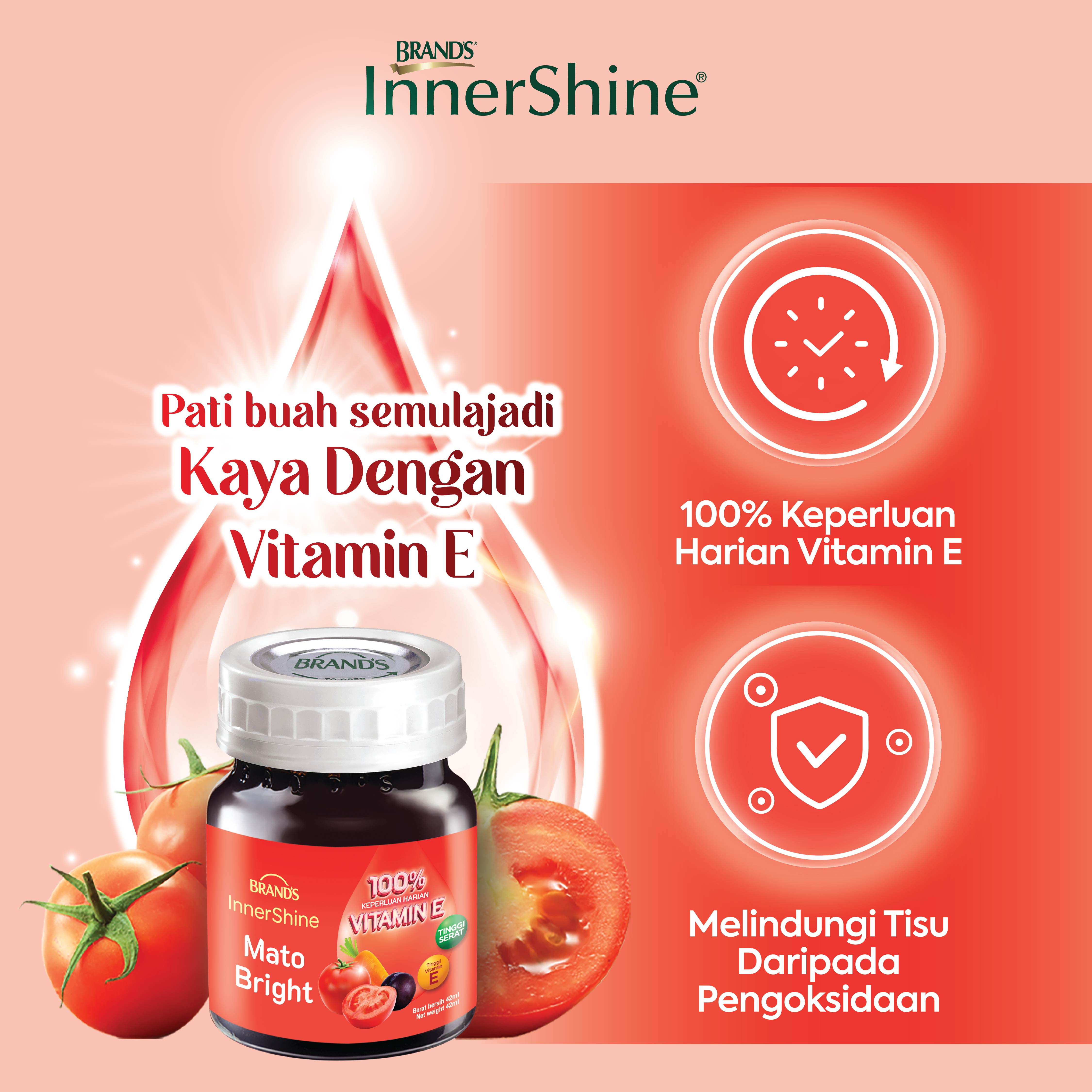BRAND'S InnerShine Mato Bright 12's (42ml) (With Lycopene, Brighten ...
