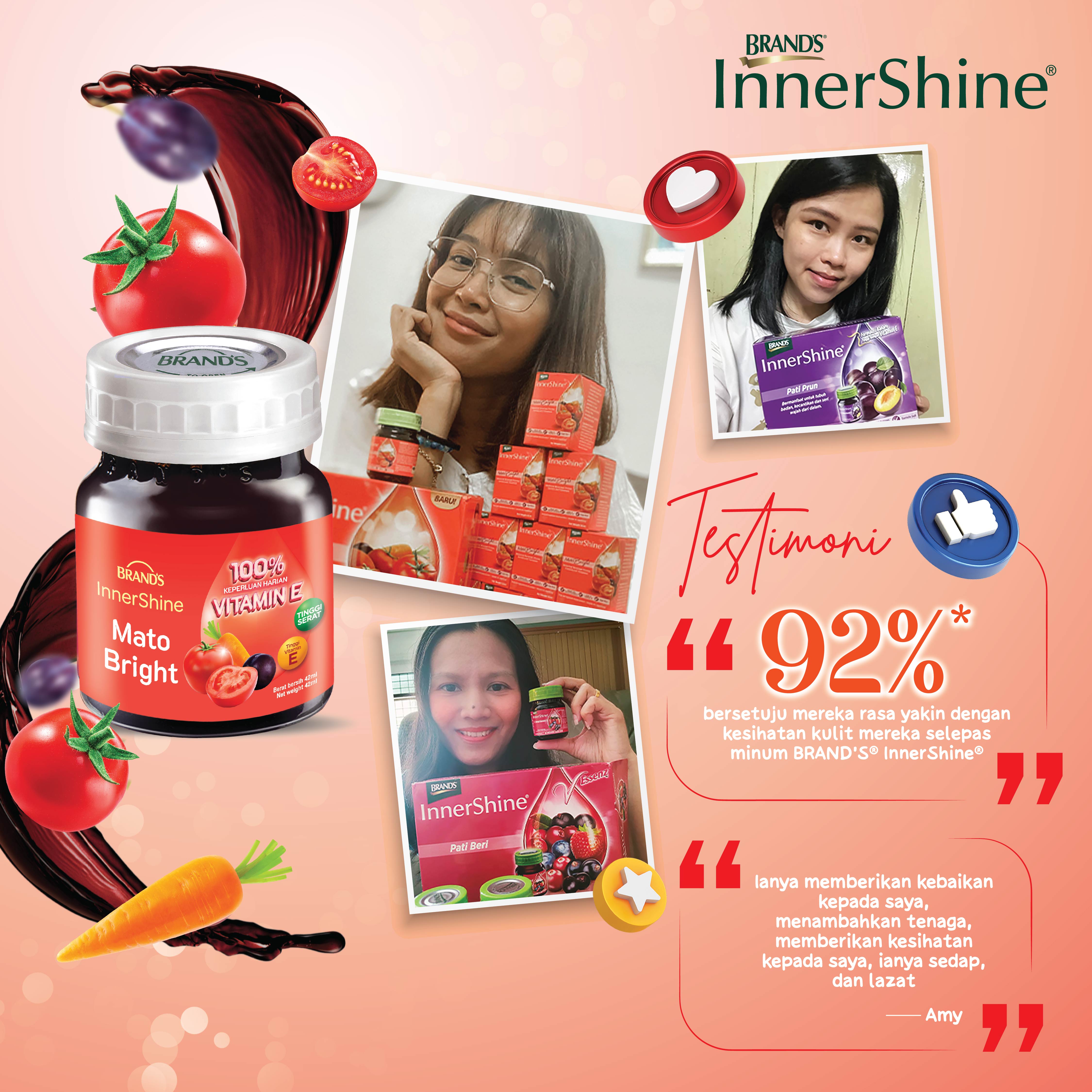 BRAND'S InnerShine Mato Bright (12's x 42ml x 3 Packs) | Shopee Malaysia