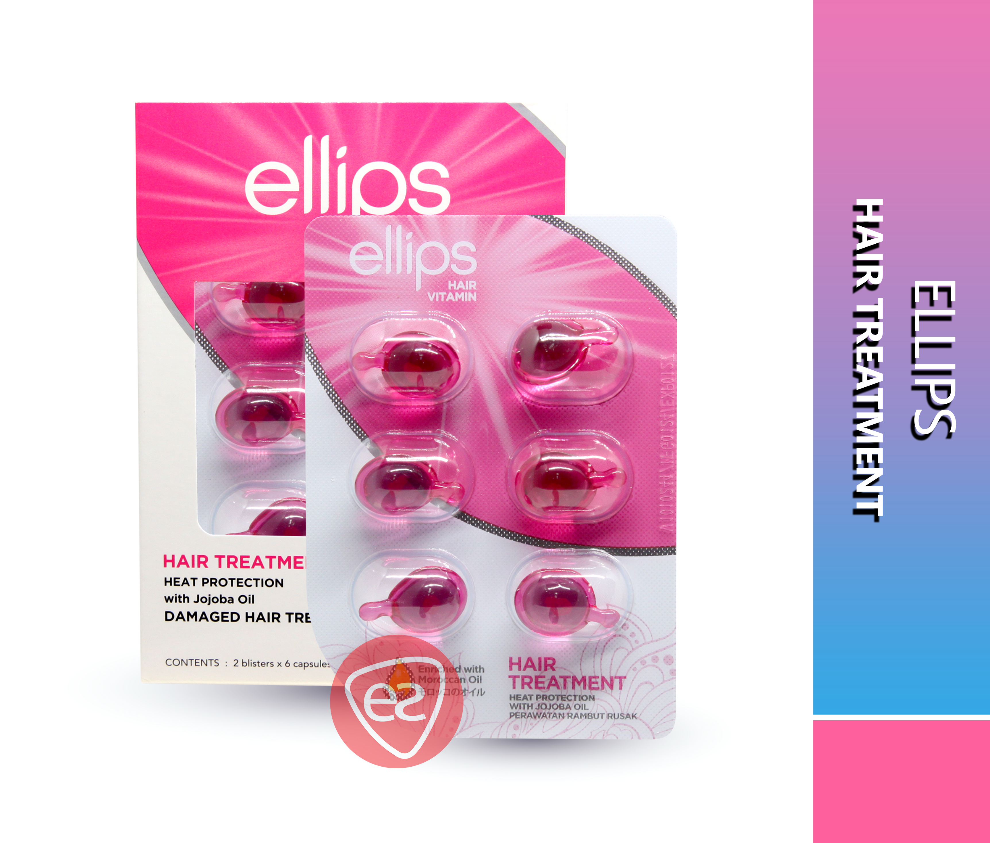 Ellips Hair Vitamin (Smooth & Shiny / Hair Treatment / Nutri Color / Hair Vitality) Capsule (6s ...