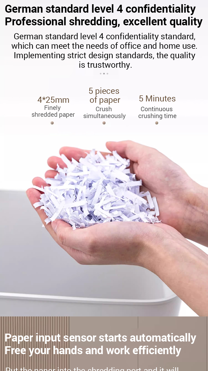 Deli Paper Shredder 9939 shredder machine paper cutter machine P4 level ...