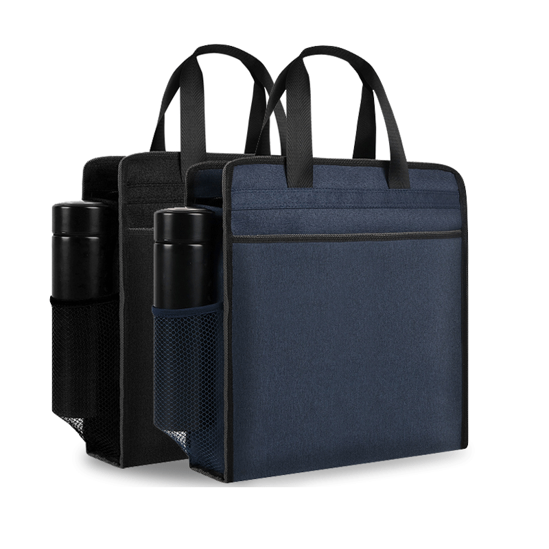 Zippered Document Bag with Handle Waterproof Oxford File Tote Bag Pouch ...