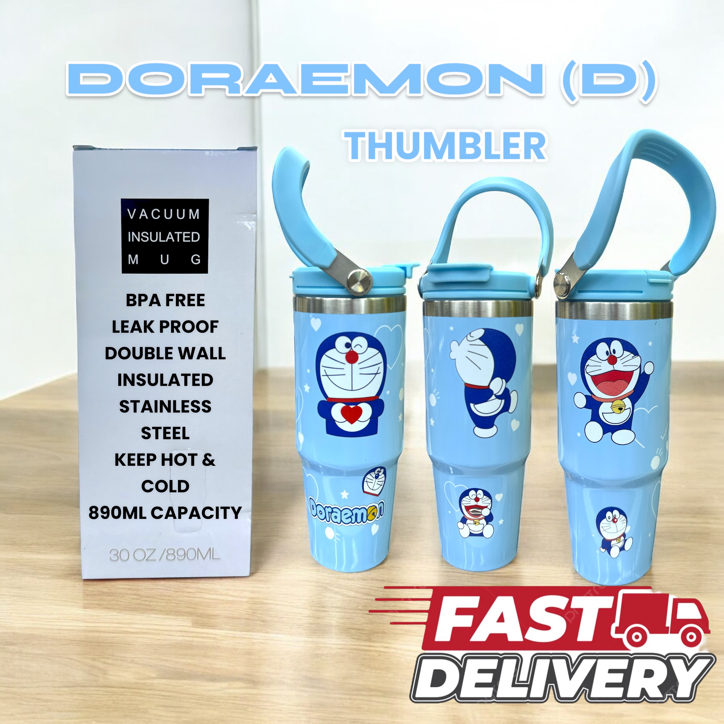 KUROMI THUMBLER Stainless Steel HELLO KITTY Handheld Mug Water Bottles ...