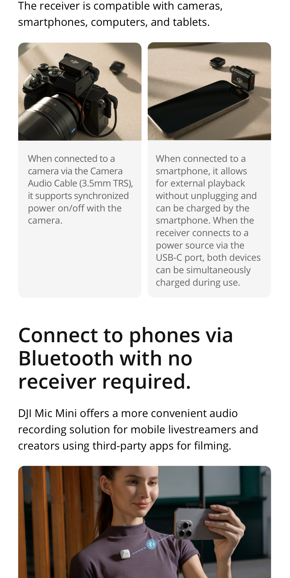 DJI Mic Mini - High Quality Mini Wireless Microphone | Ultralight | Two ...