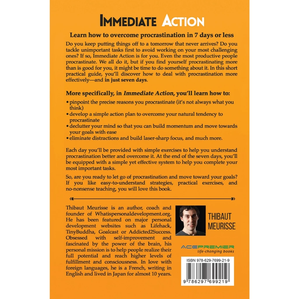 Immediate Action: A 7-Day Plan To Overcome Procrastination and Regain ... Immediate Action: A 7-Day Plan To Overcome Procrastination and Regain ...