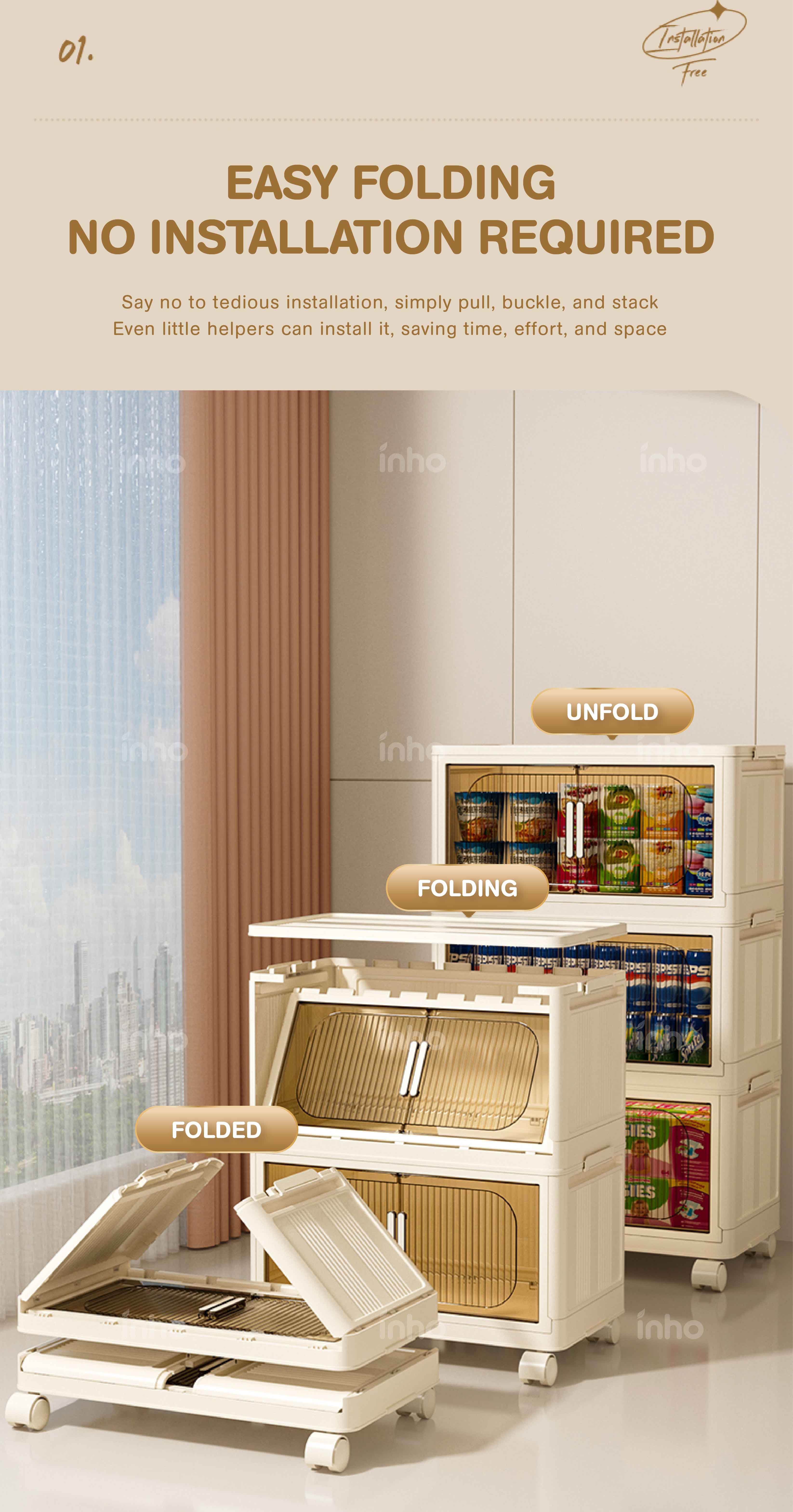 【Shipping Promo】INHO L50-80cm (3-5 Layers) Multipurpose Double Storage ...