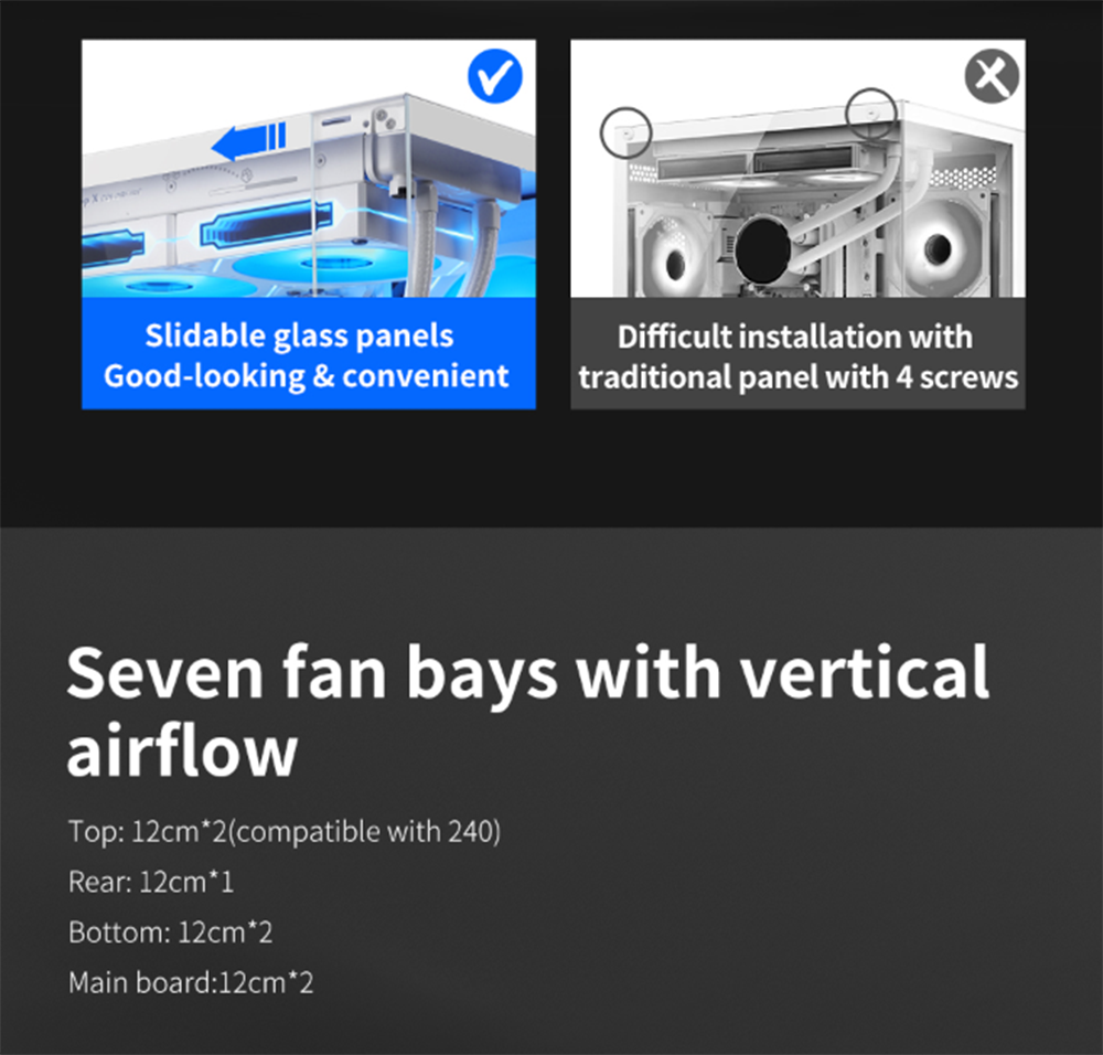 SEGOTEP BRAVE W1 M-ATX PANARAMIC VIEW PC CASE / CASING - PRE-INSTALLED ...