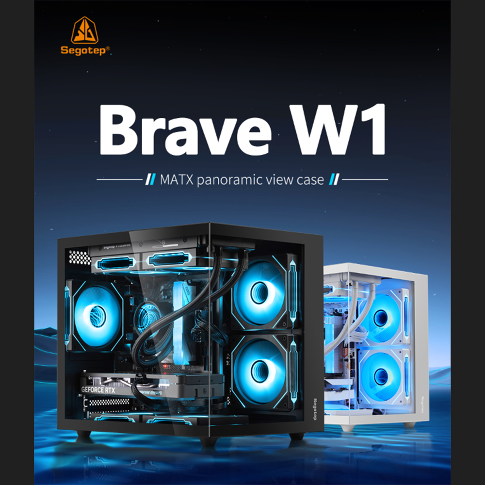 SEGOTEP BRAVE W1 M-ATX PANARAMIC VIEW PC CASE / CASING - PRE-INSTALLED ...