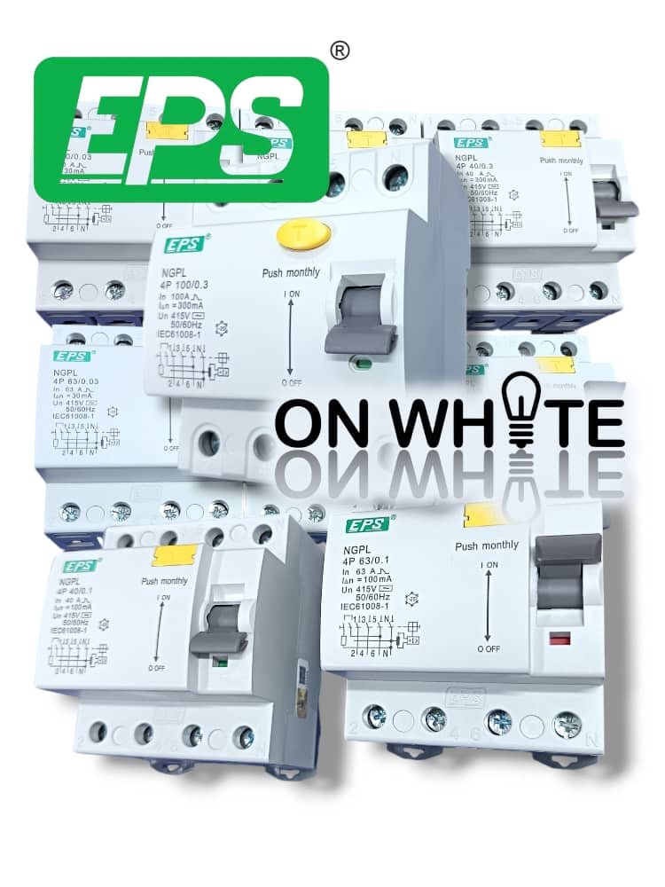 EPS ELCB 4POLE 3PHASE ( 40A / 63A / 100A ) 30mA / 100mA / 300mA >RESIDUAL CURRENT CIRCUIT ...