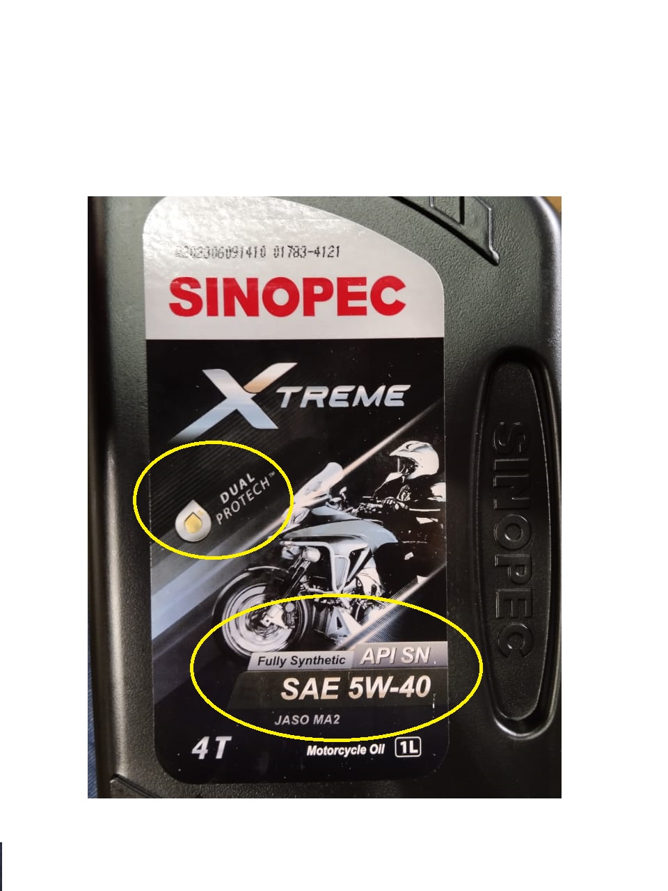 SINOPEC 4T HIGH PERFORMANCE ENGINE OIL XTREME 5W-40 FULLY SYNTHETIC API ...