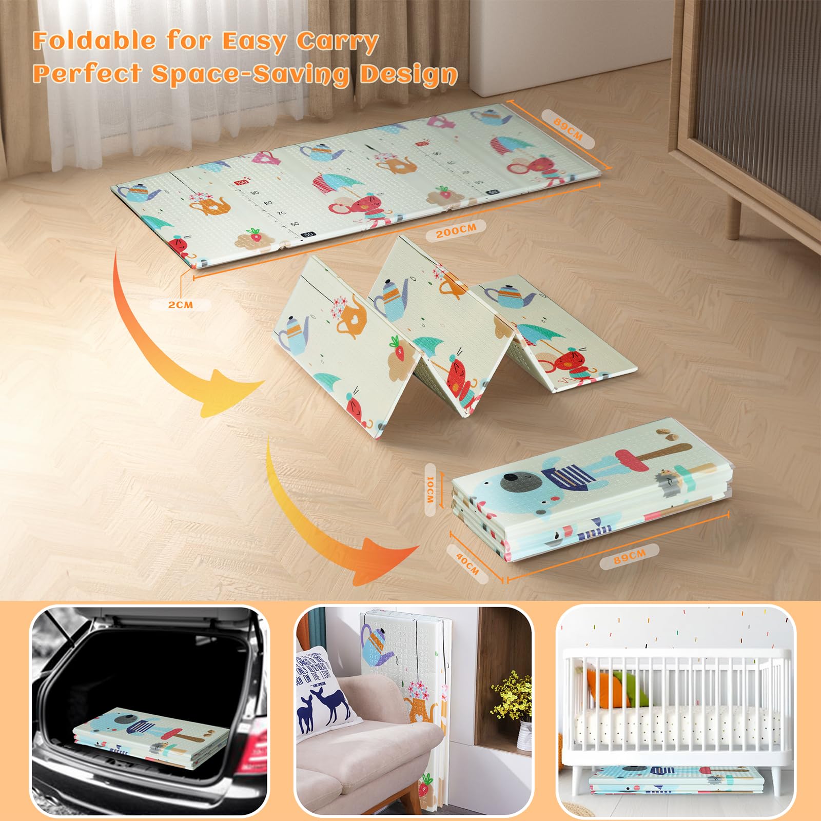 Baby Mat Large (180/200 & 180/150 cm) XPE Double Sided Playmat Baby ...
