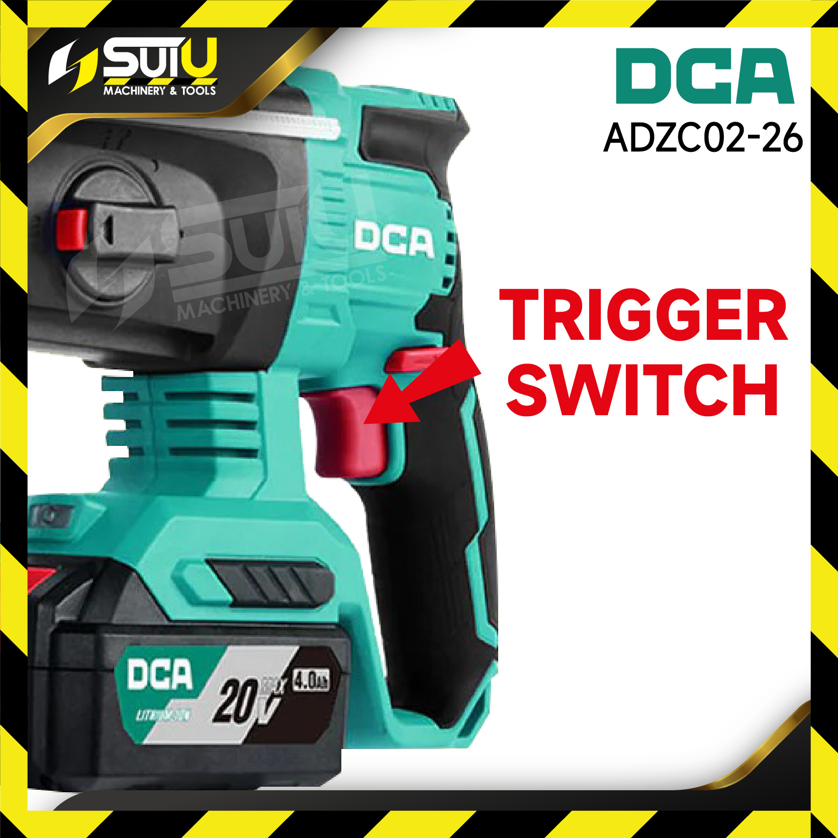 DCA ADZC02-26 / ADZC02-26Z / ADZC02-26EM 20V 3.1J Brushless Cordless ...