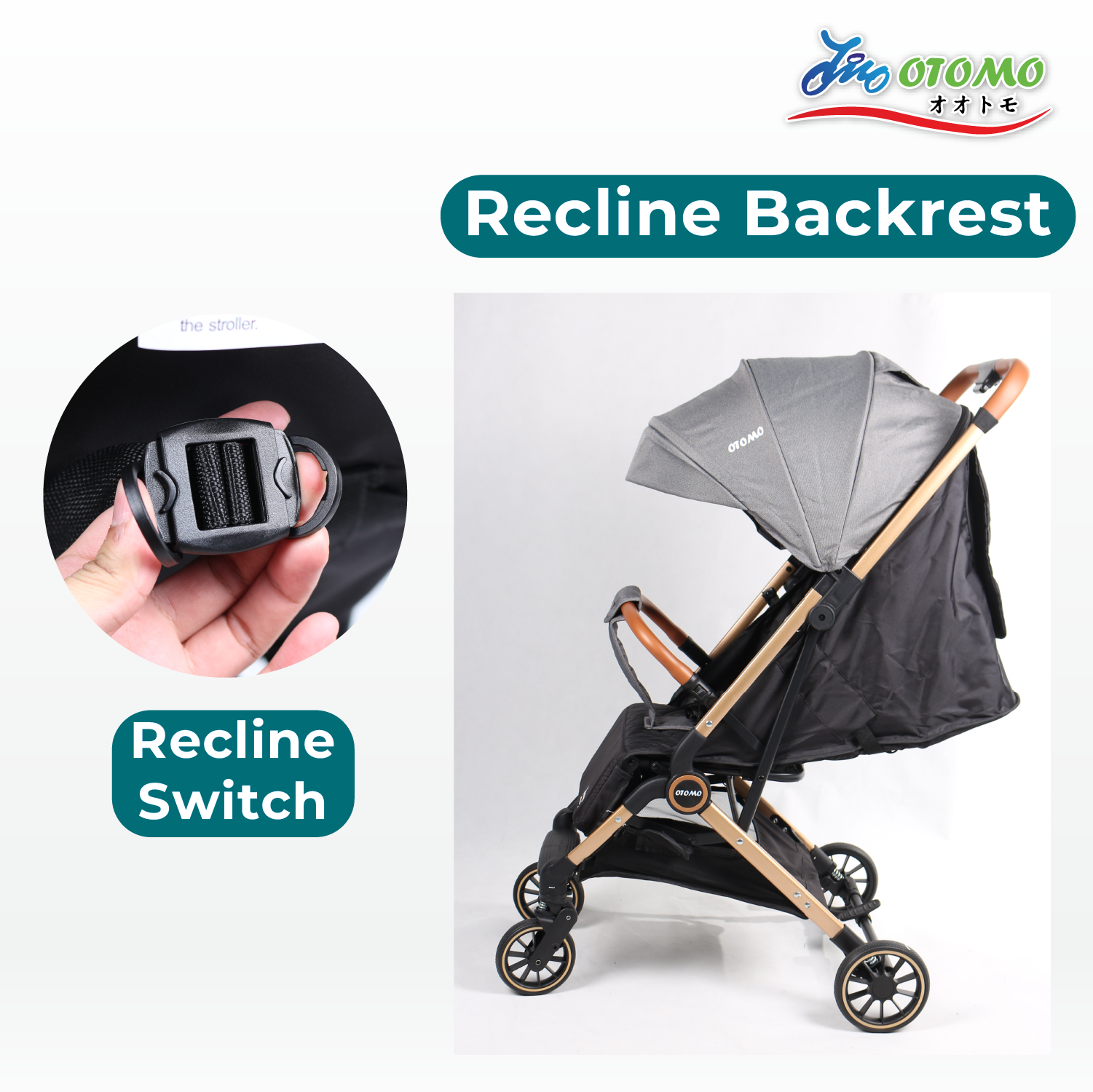 OTOMO Premium Compact Stroller Cabin Lightweight New Born Stroller Baby ...