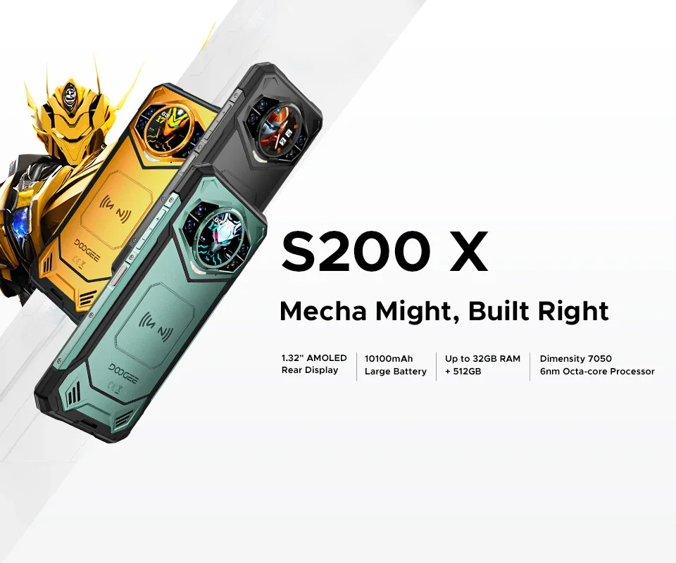 DOOGEE S200 X 5G Smartphone 32GB(12+20) 512GB Rugged Mobile Phone MTK ...