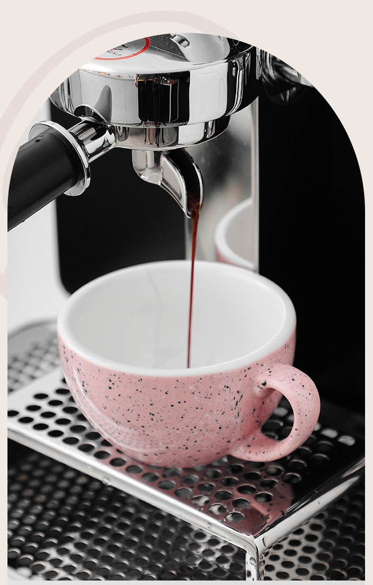 BINCOO 300ml Professional Latte Art Coffee Cup and Saucer Set - Ceramic ...