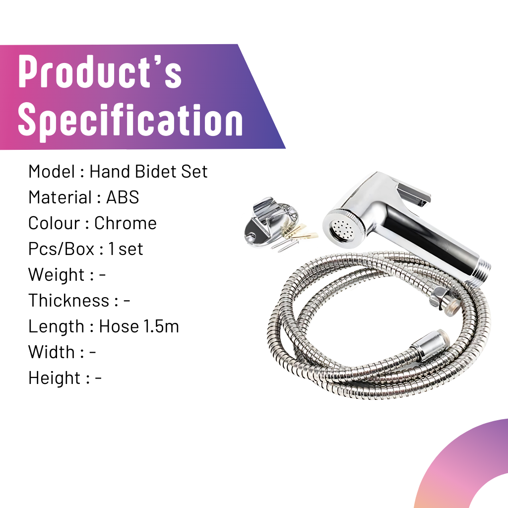 ABS Toilet Hand Bidet Set Retractable Spring Hose SUS304 Stainless ...