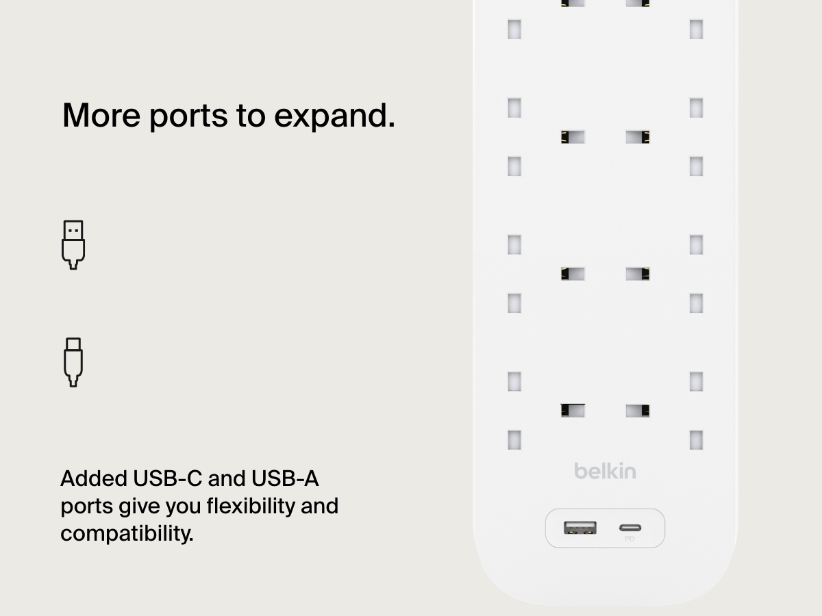 [BUNDLE DEAL]Purchase 2units of Belkin SRB003AF2M 8 Outlets 2M Surge ...