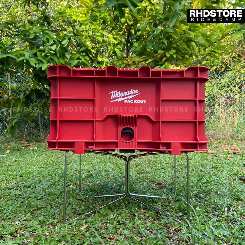 Outdoor Camping X-Frame Metal Stand Foldable Compact Cooler Storage Box ...