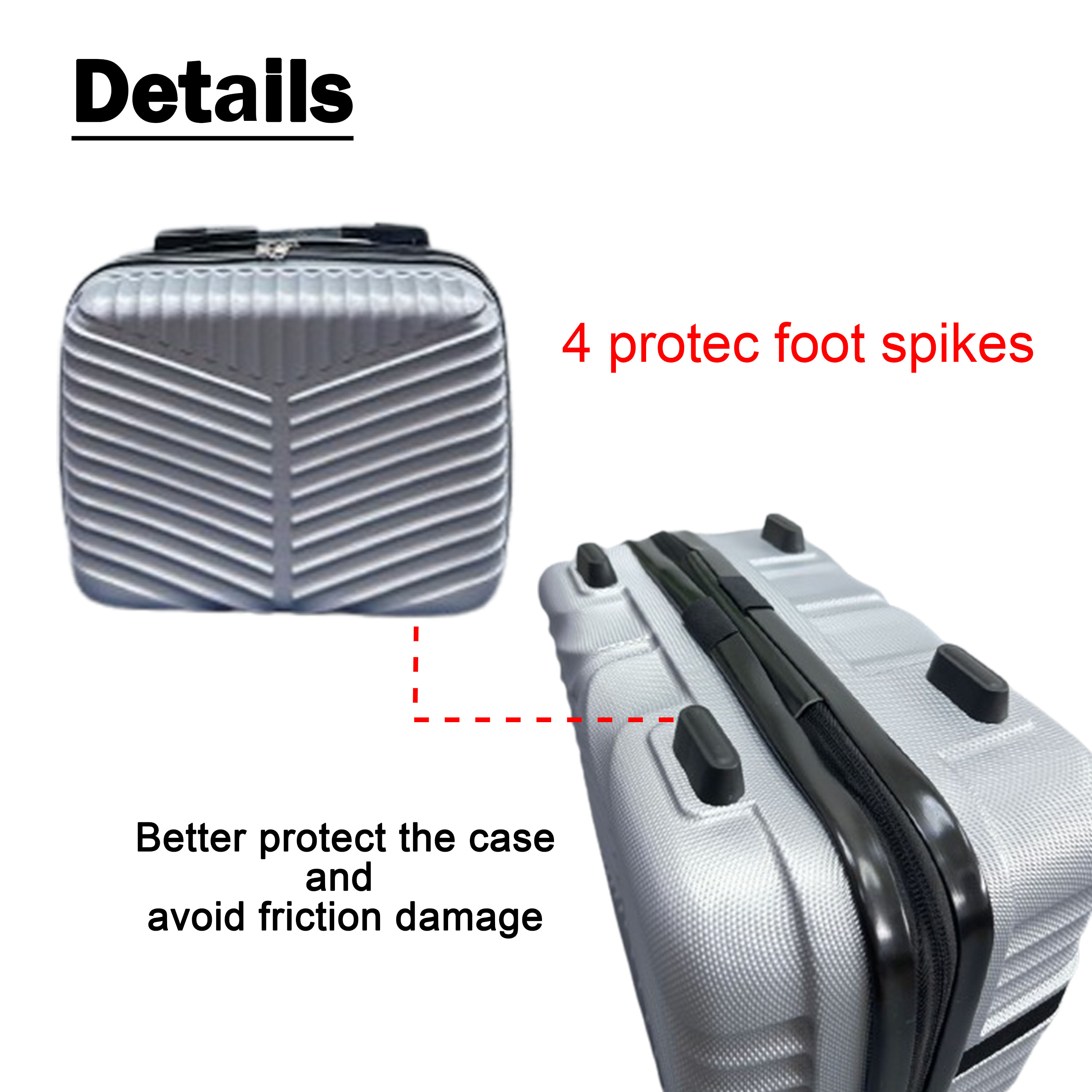 Jtravel（Clearance Price）Leaf Texture 12 Inch ABS Material Mini Luggage ...