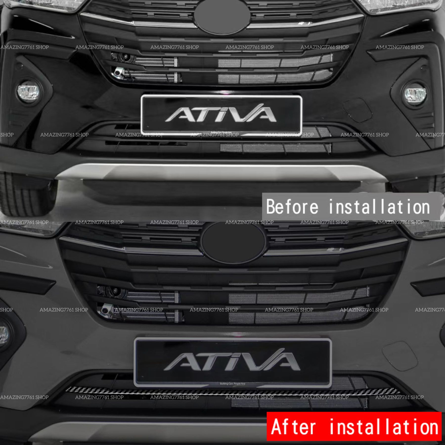 AMAZING PERODUA ATIVA CAR FRONT LOWER GRILLE TRIM GARNISH FRONT BUMPER ...
