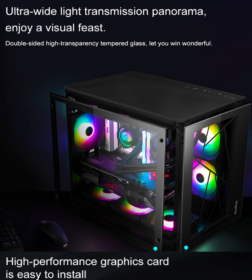 # Segotep Lumi II - mATX T.G PC Case With 3 x 120mm ARGB Fans Pre ...