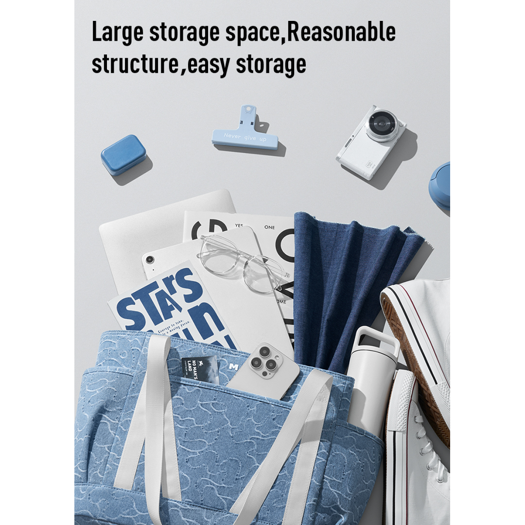 MAH Camouflage Denim Blue series Tote Durable Easy access Laptop Tote ...