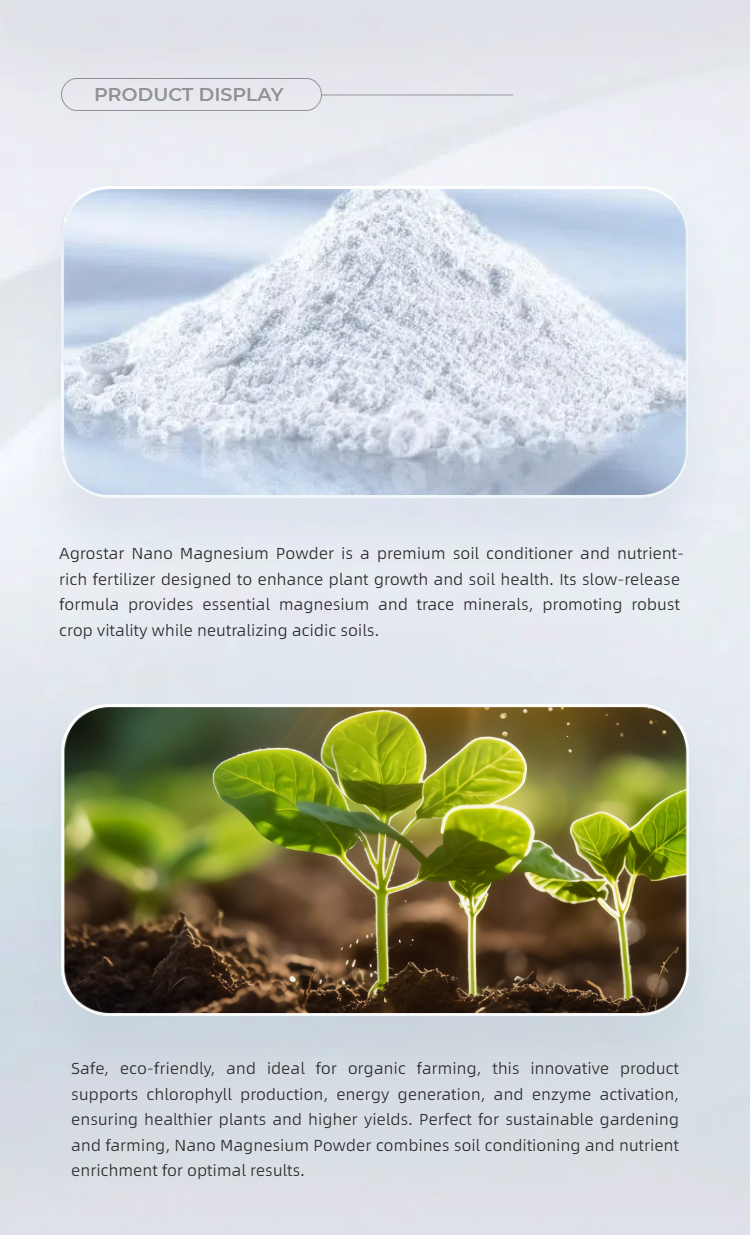AGROSTAR Nano Magnesium Powder For Acidic Soil Neutralizer/pH Control ...