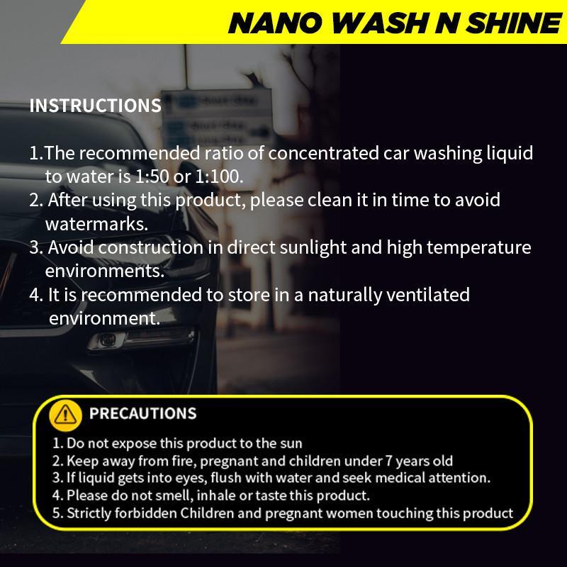 NXT Nano Wash & Shine Wash & Wax in 1 Step Car Wash Car Shampoo and Wax ...
