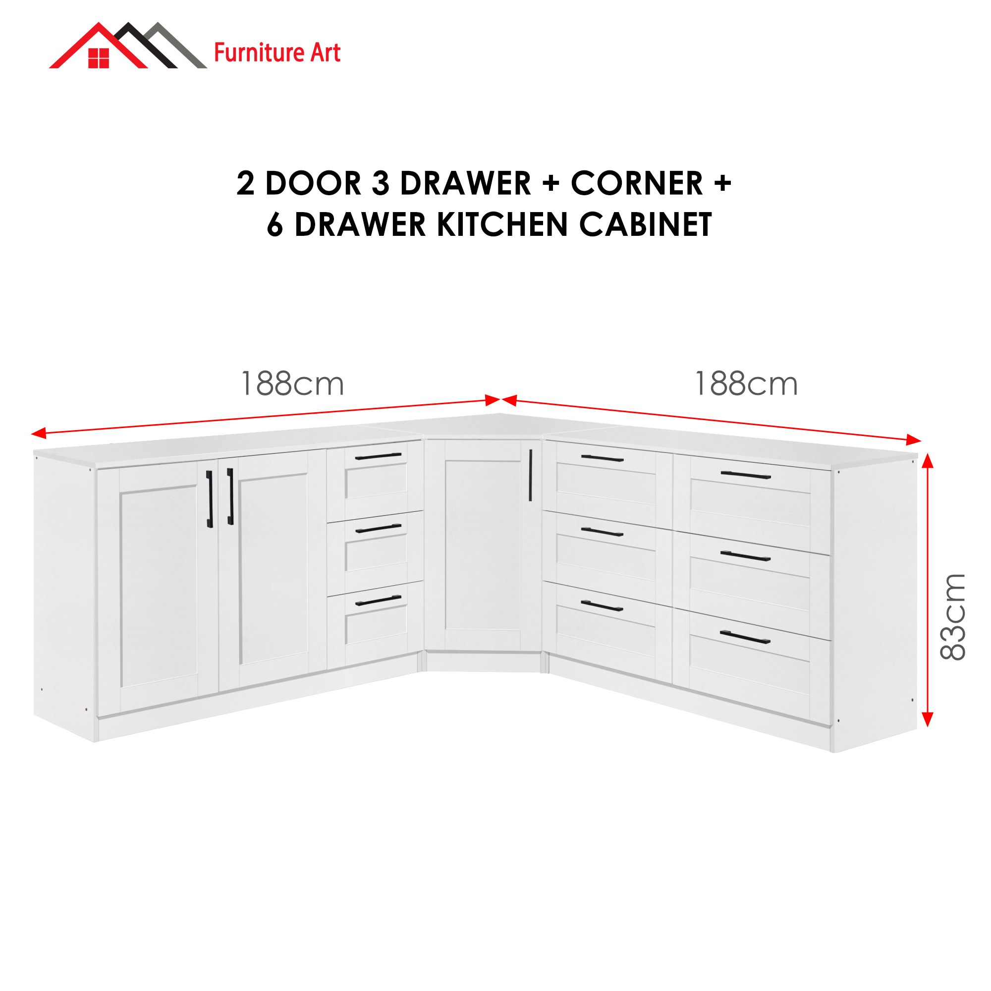 Furniture Art Corner Kitchen Cabinet/ L shape Kitchen Cabinet / Kabinet ...