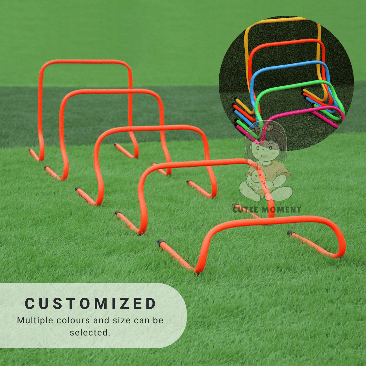 5 PCS football training hurdles set hurdle track and field training ...