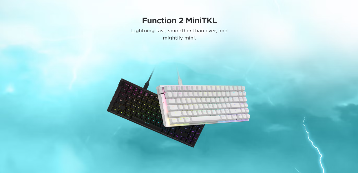 NZXT Function 2 Mini TKL/Full Size Modular Mechanical Keyboard - Black ...