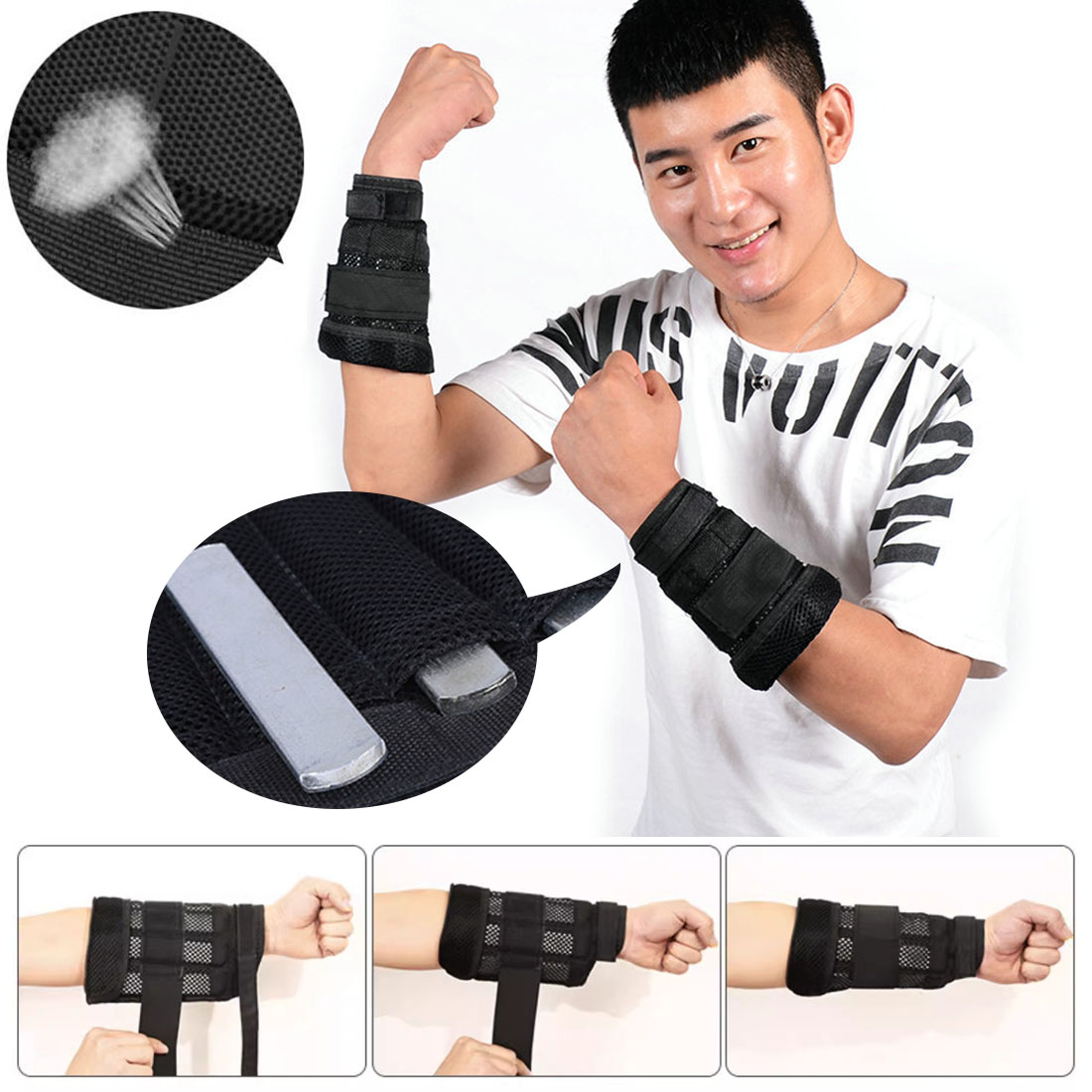 1KG, 2KG, 3KG Wrist Arm Weights, One Pair (2PCS) Adjustable Wrist ...