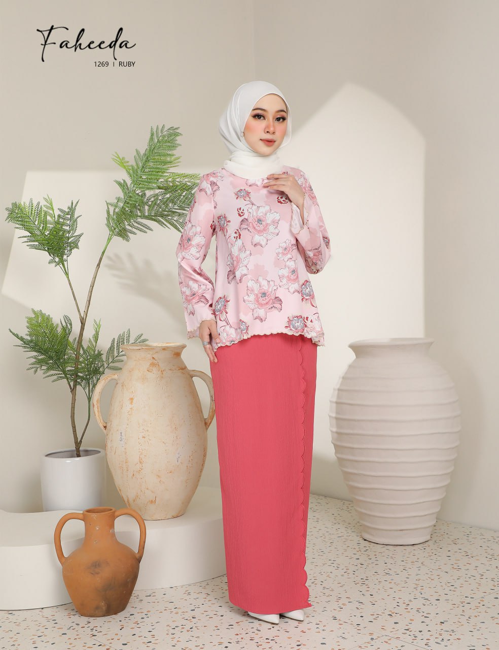 Baju Kurung Modern FAHEEDA [1269] Free size //Plus size / Baby Blue ...
