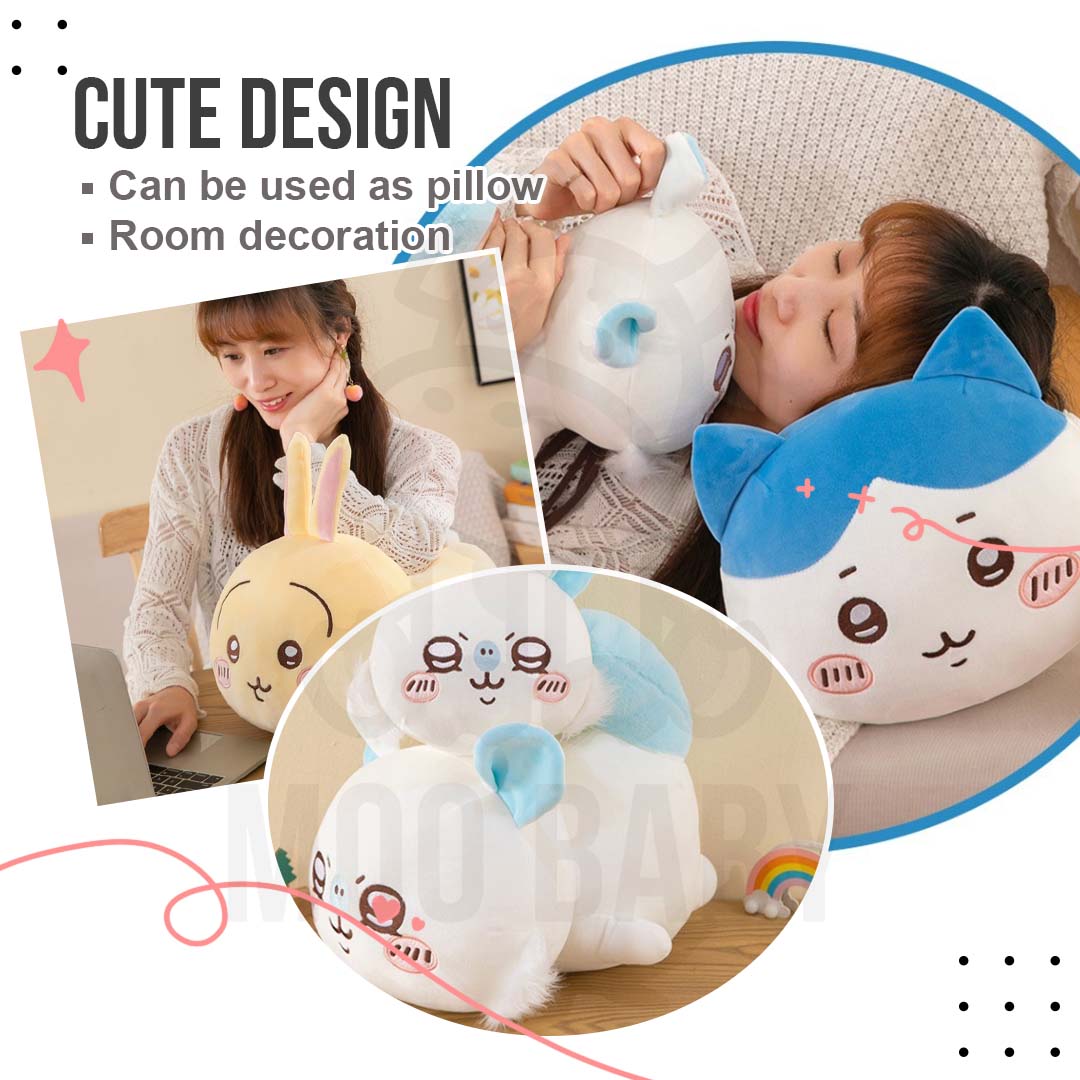 ⭐Moo Baby Anak Patung Laying Chiikawa Plushie Cute Plush Plushy Momonga ...