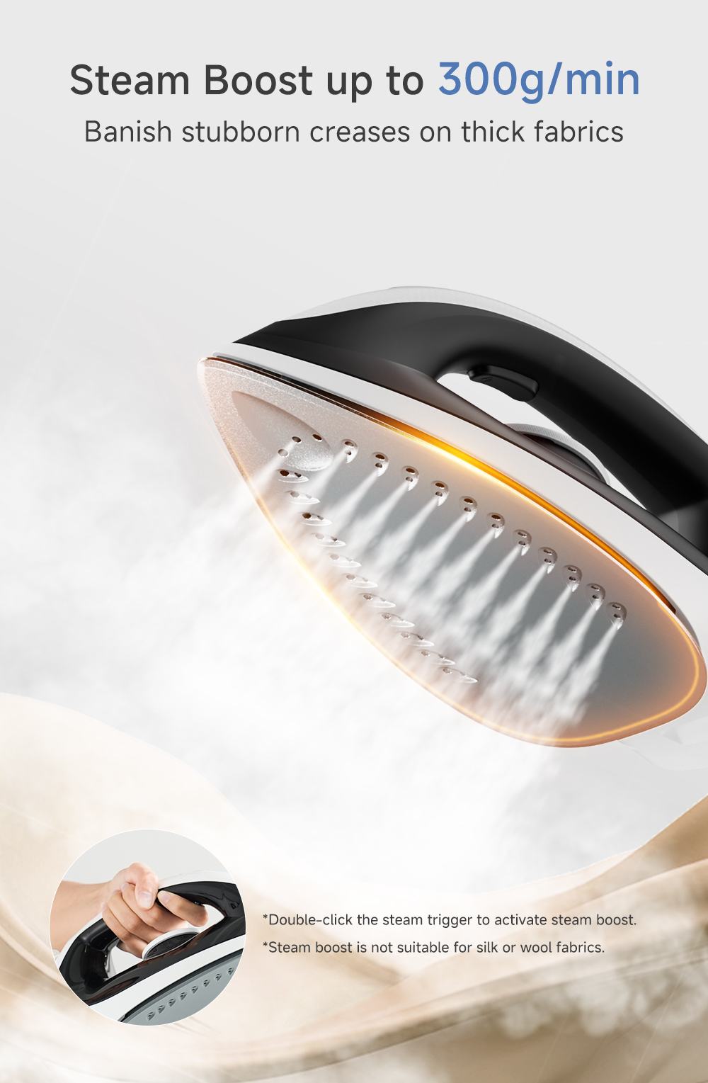 Simplus Steam Generator Iron丨2000W丨300g/min Boost Steam丨Intelligent ...