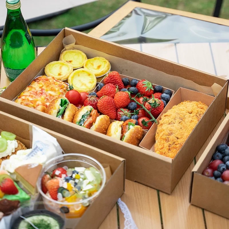Picnic Food Packing Box Fruit Box Party Food Box Take Away Packaging ...